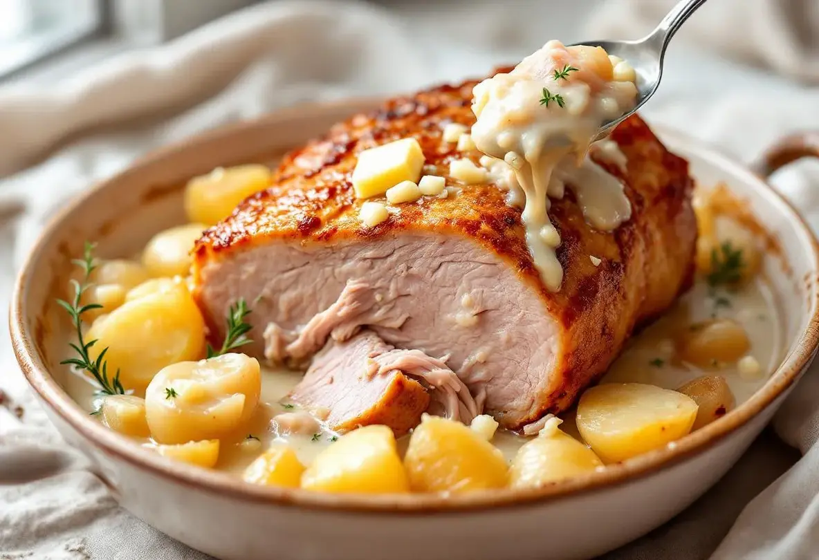 Ce rôti de porc cuit au lait est si fondant qu’on le savoure à la cuillère